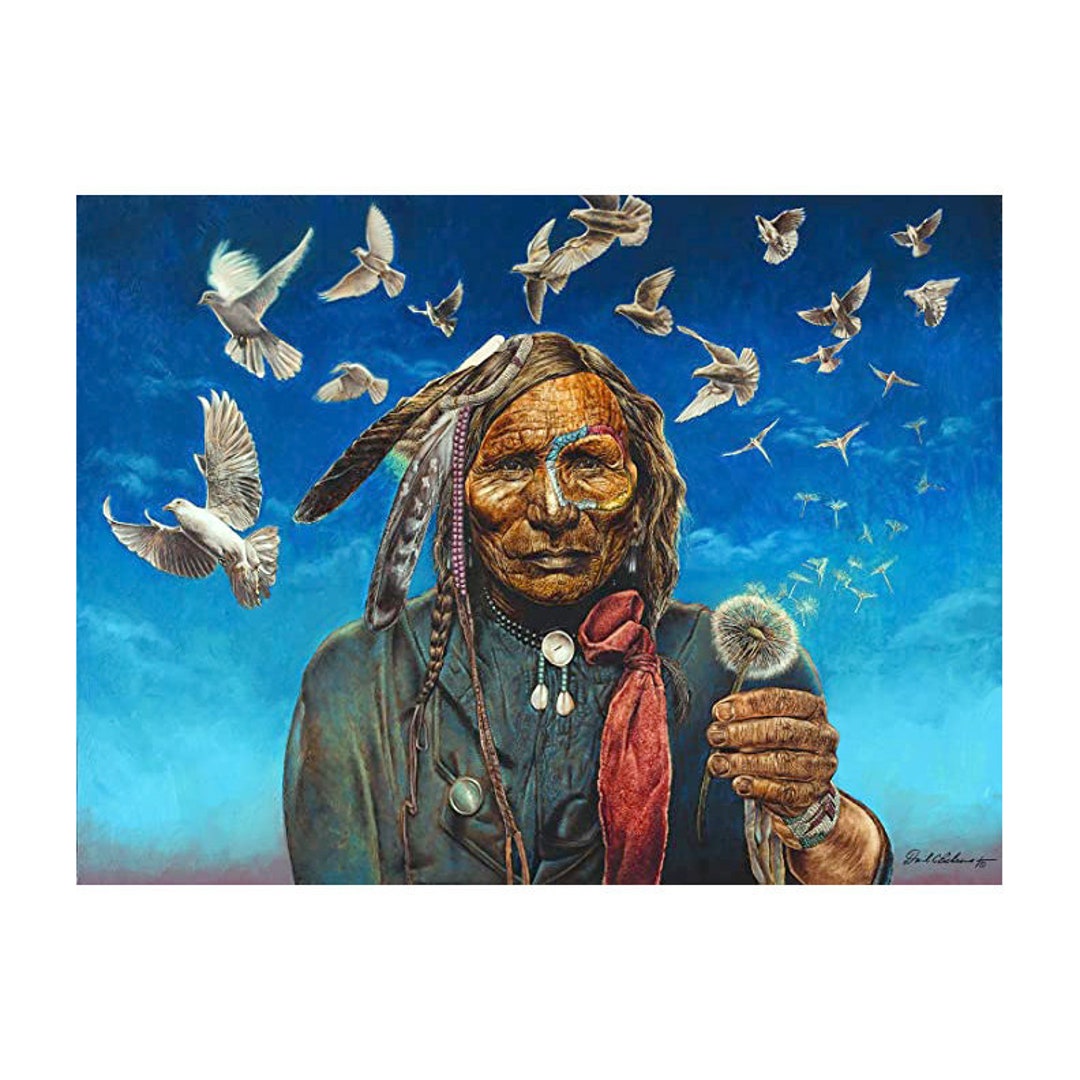Native American Indian Chief Peace Offering // "peacemaker" Art Print ...