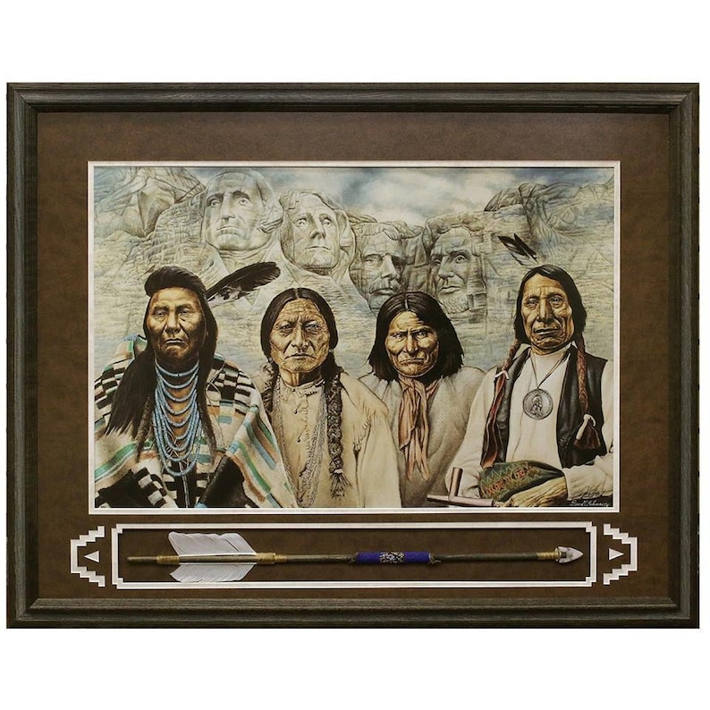 Native Mount Rushmore American// "original Founding Fathers" Art Print ...