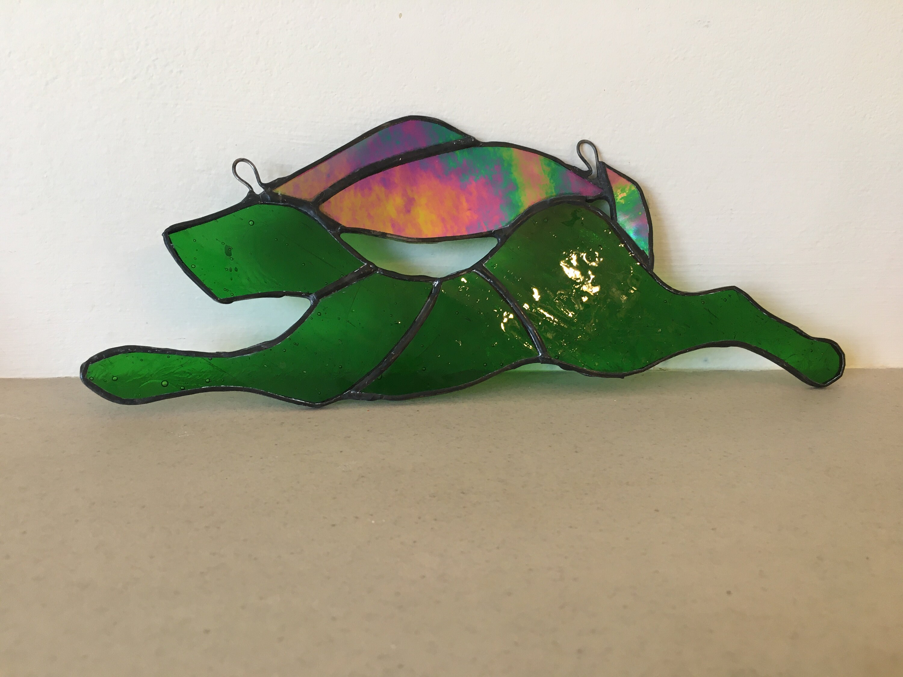 Hare Running Hare Glass Hare Hare Suncatcher Stained Glass Etsy Uk