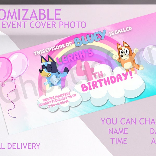 Bluey Facebook Banner - Etsy