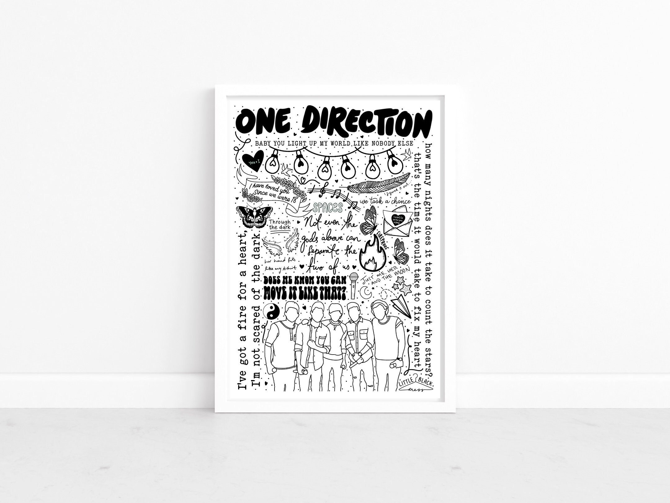 One Direction Lyrics Drawing