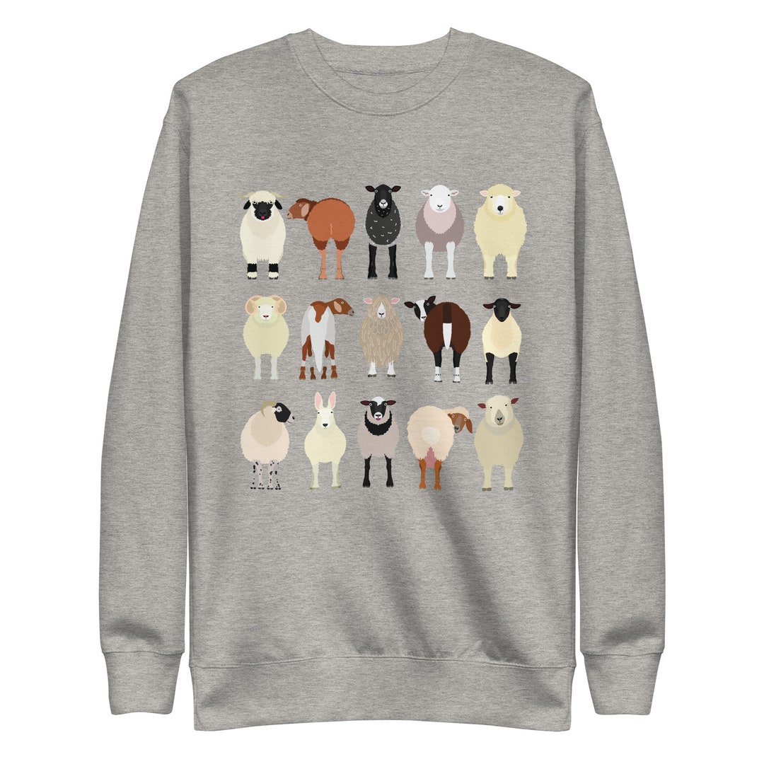 Sheep Sweatshirt, Sheep Themed Clothing, Sheep Jumper, Cute Sheep ...
