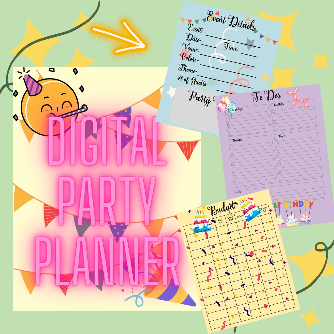 Digital Party Planner Event Planner Budget, Invitation, Guest List ...