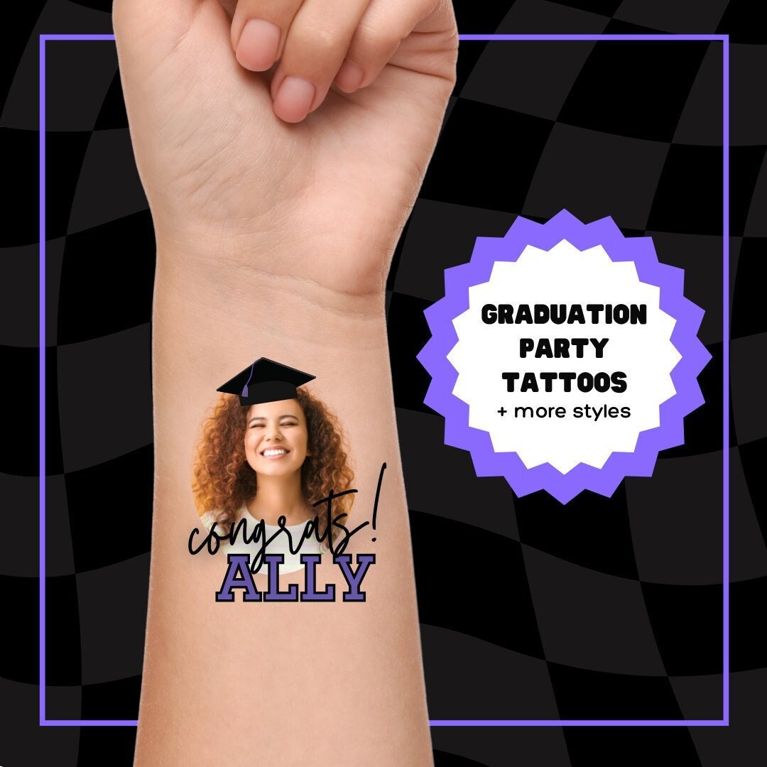GRADUATION PARTY Temporary Tattoos / Graduation Party Favors / - Etsy