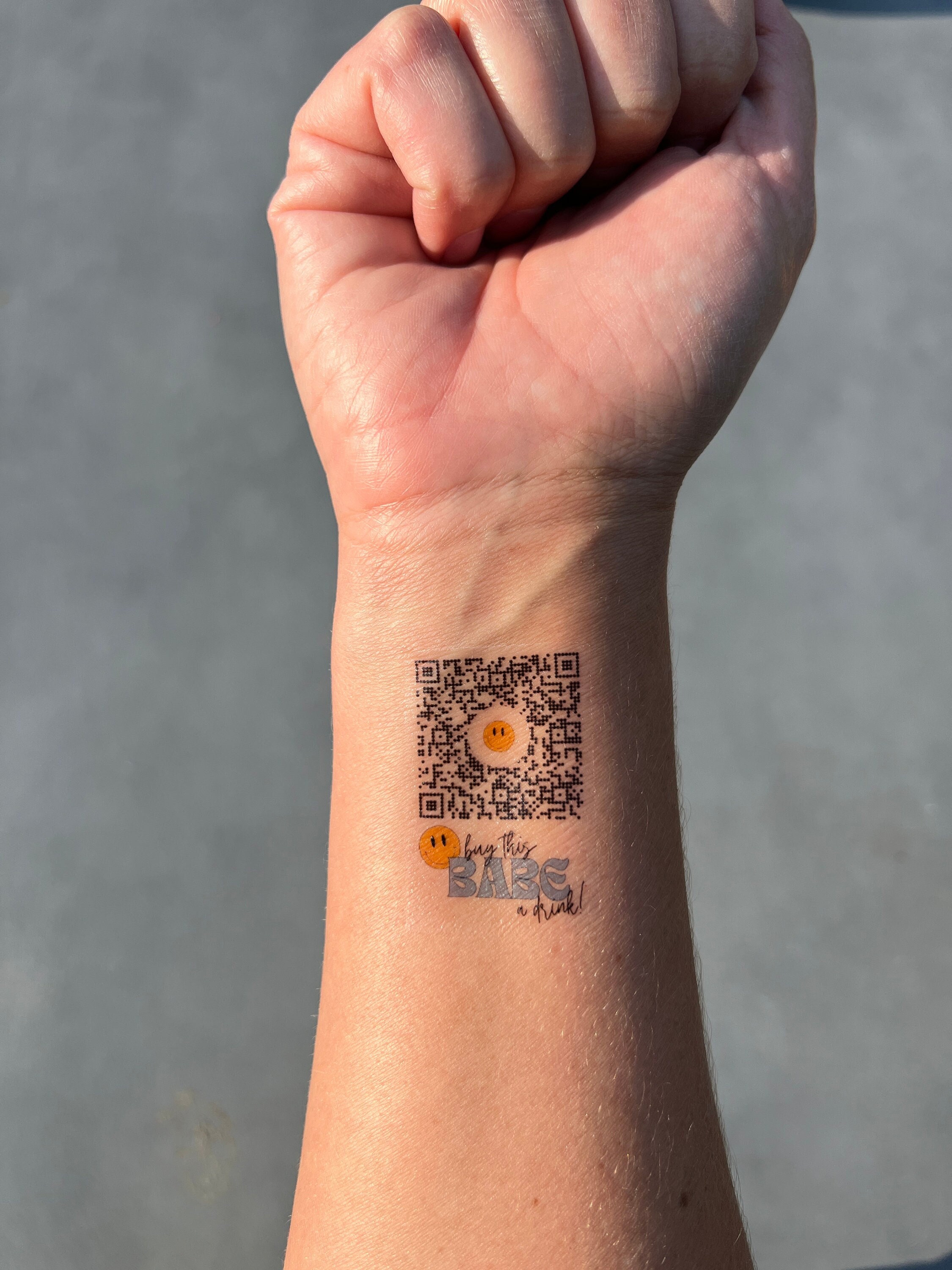 Qr Code Temporary Tattoo
