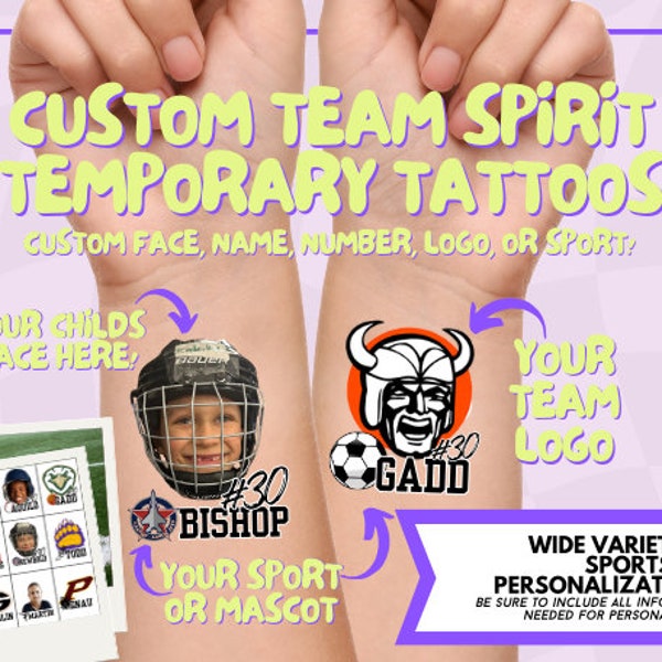 Sports Teams Face Tattoos - Etsy