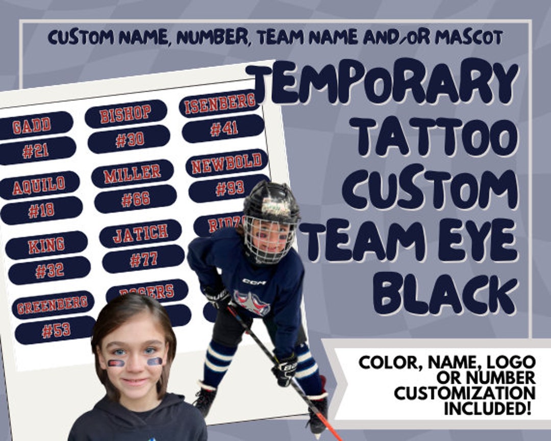 Team EYE BLACKS / Temporary Tattoos / Sports Tattoo / Spirit Tattoo ...