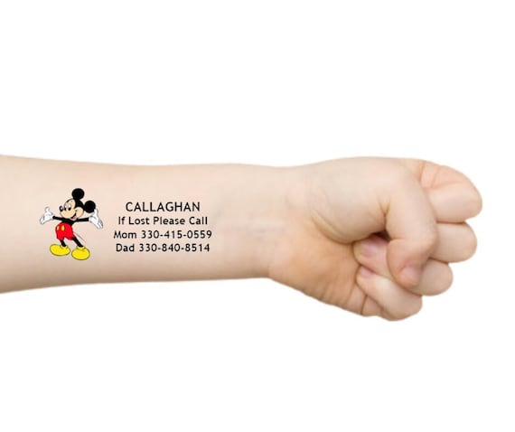 Child Safety Temporary Tattoos / If Lost Please Call / - Etsy