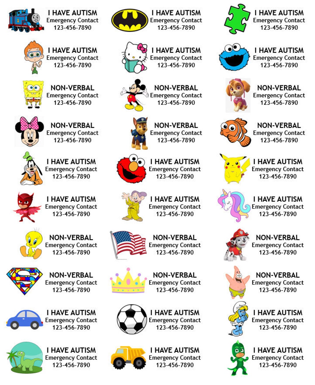 Autism Awareness Temporary Tattoo / Non-verbal / Autistic / - Etsy