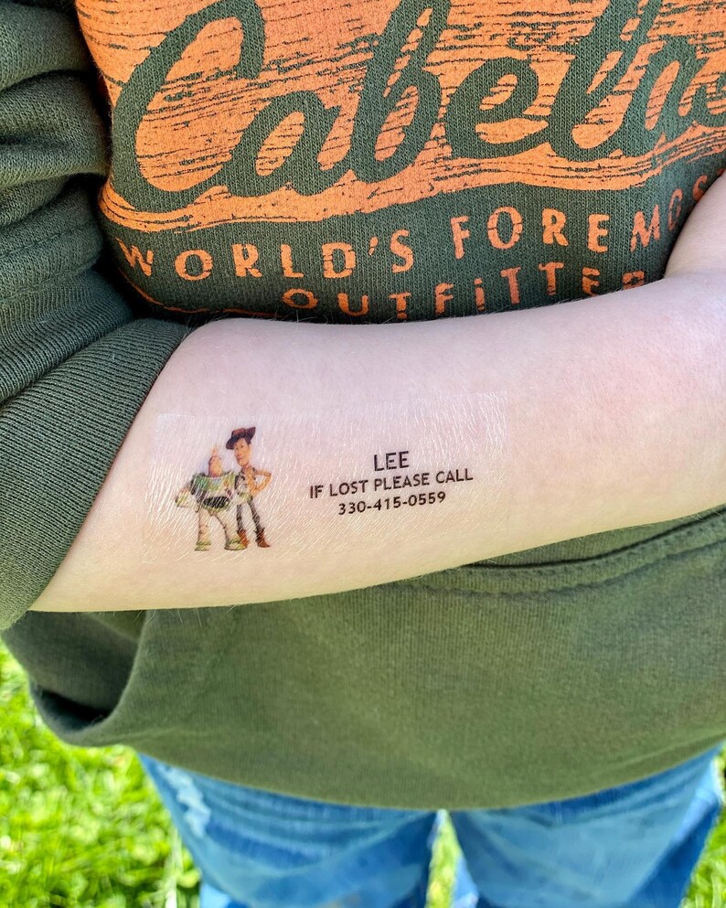 Child Safety Temporary Tattoos / If Lost Please Call / | Etsy