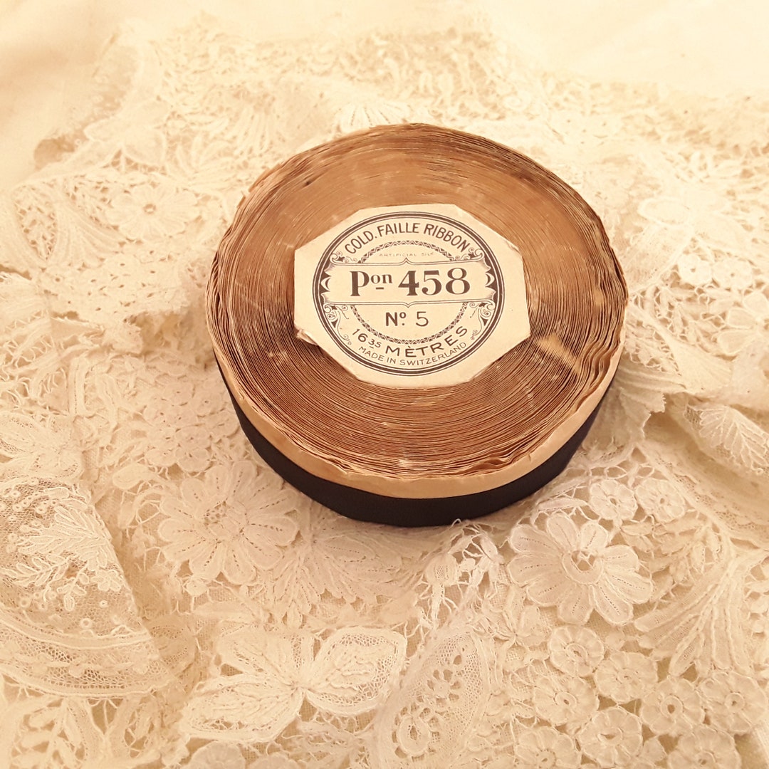 Antique Swiss Black Faille Ribbon - Etsy