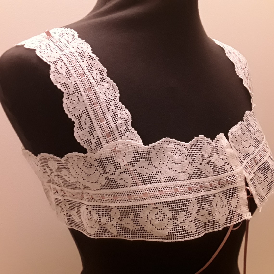 Antique Filet Lace Camisole Yoke / Lingerie Lace / Unused - Etsy