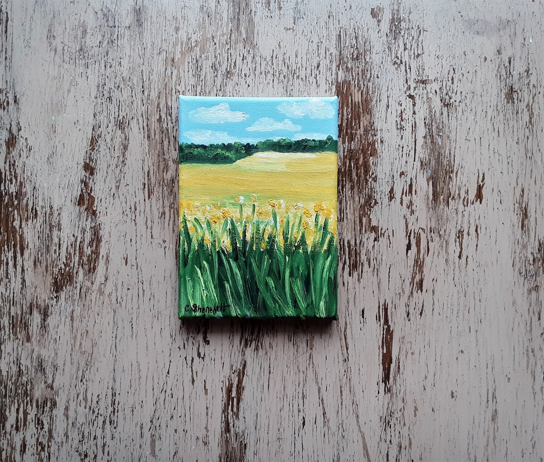 Corn Field Painting Summer Painting Landscape Painting Flower Painting ...