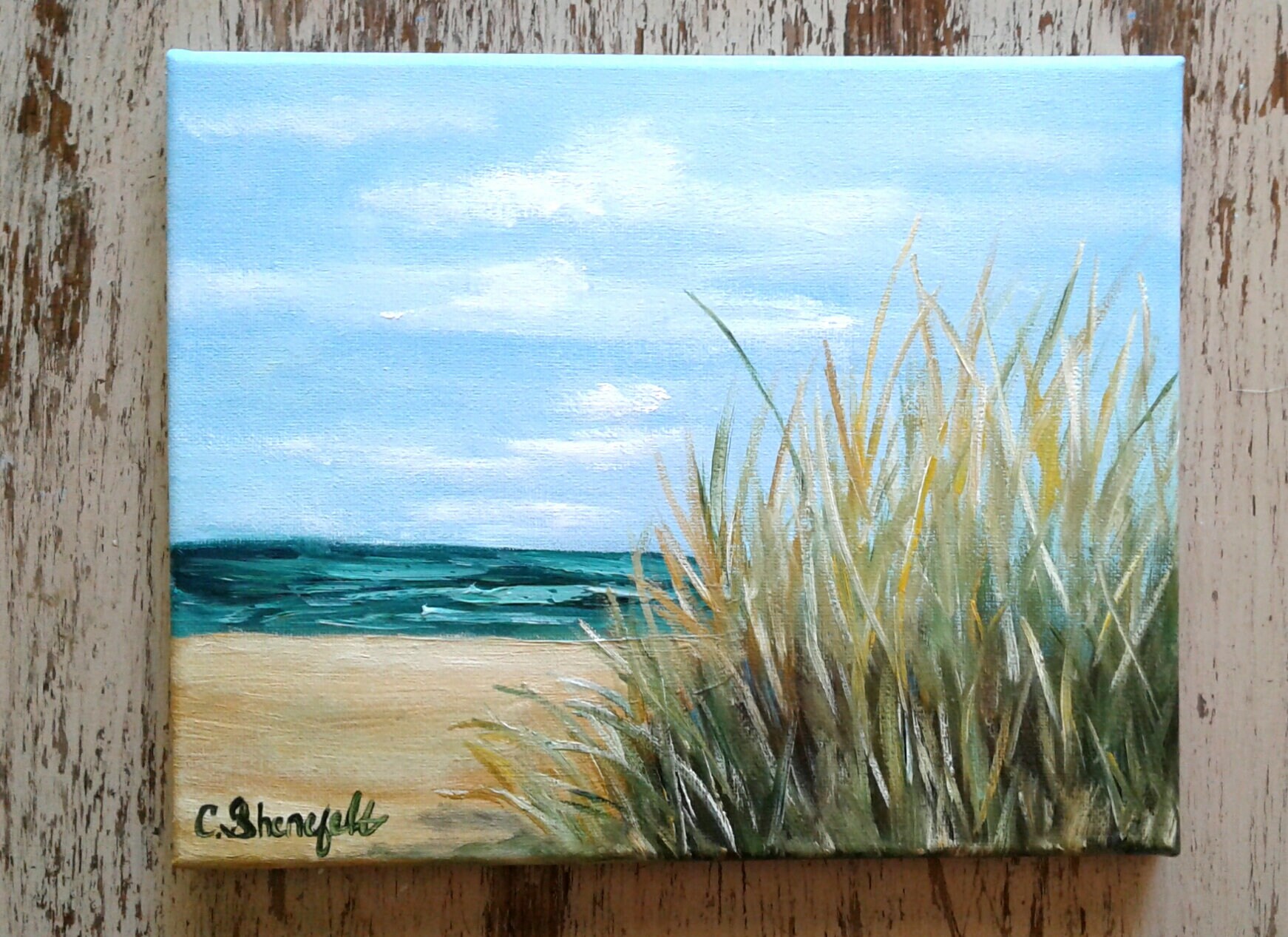 Seaside Painting Beach Painting Beach House Painting Seascape Painting ...