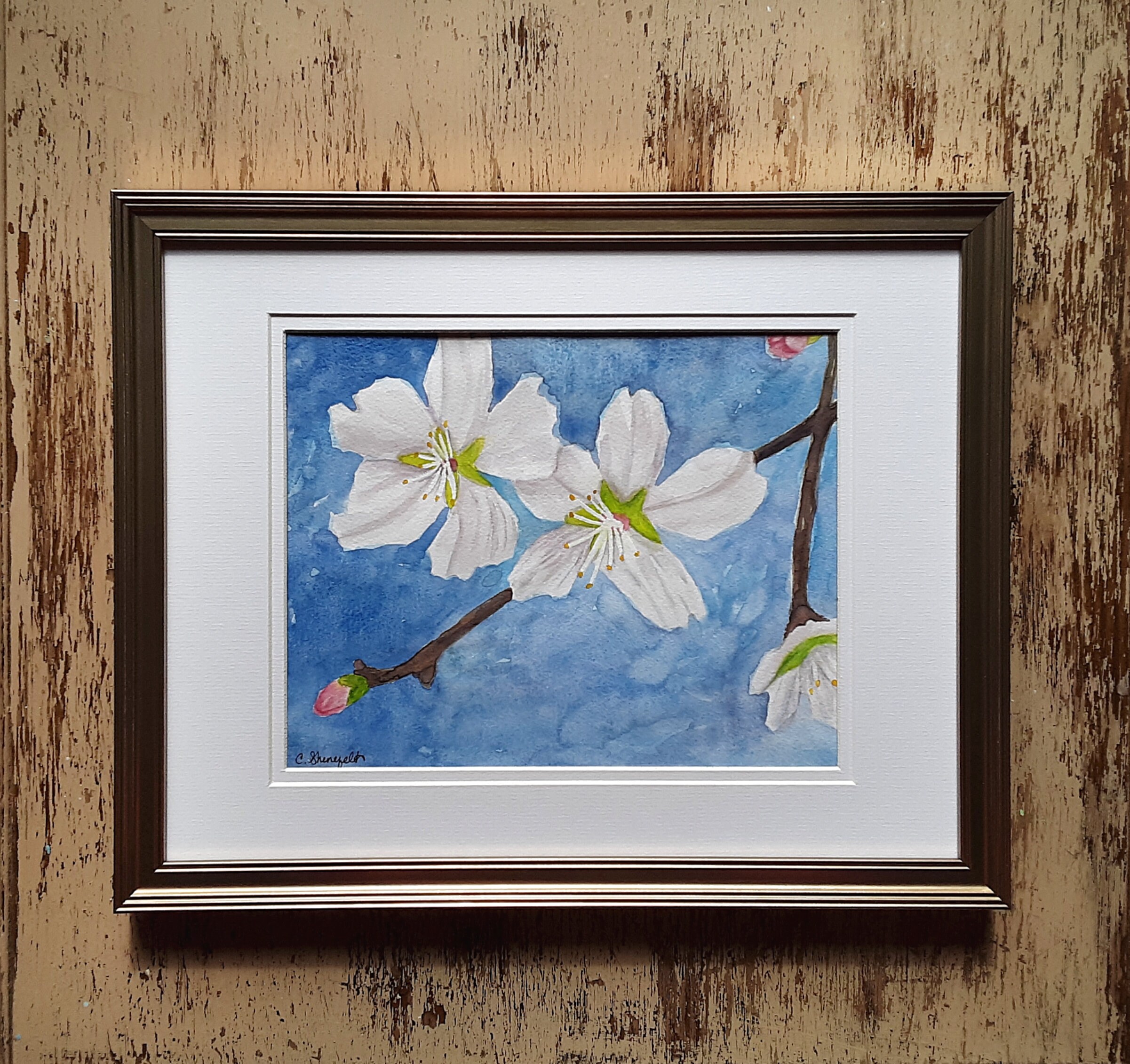 Flowering Tree Watercolor Flowers Original Painting Affordable Art ...