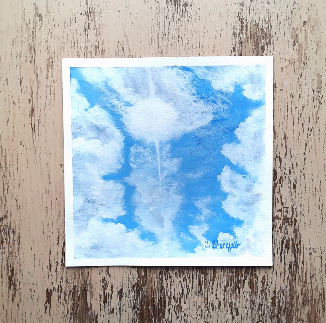 Sunny Sky Painting Sunshine Painting Sky Painting Cloudy Sky Painting ...