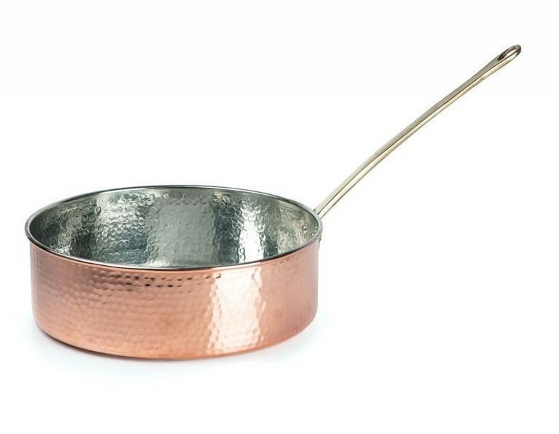 COPPER SAUTE PAN Frying Pan Tin Lined Copper Kitchen Copper - Etsy