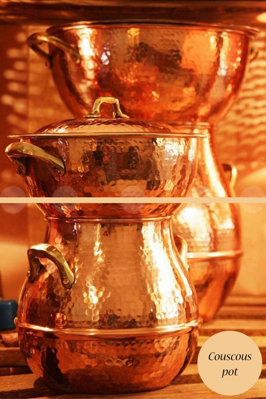 Hammered Copper Couscous Pot – Copper Cookware Pots - COPPER STEAMER - Etsy