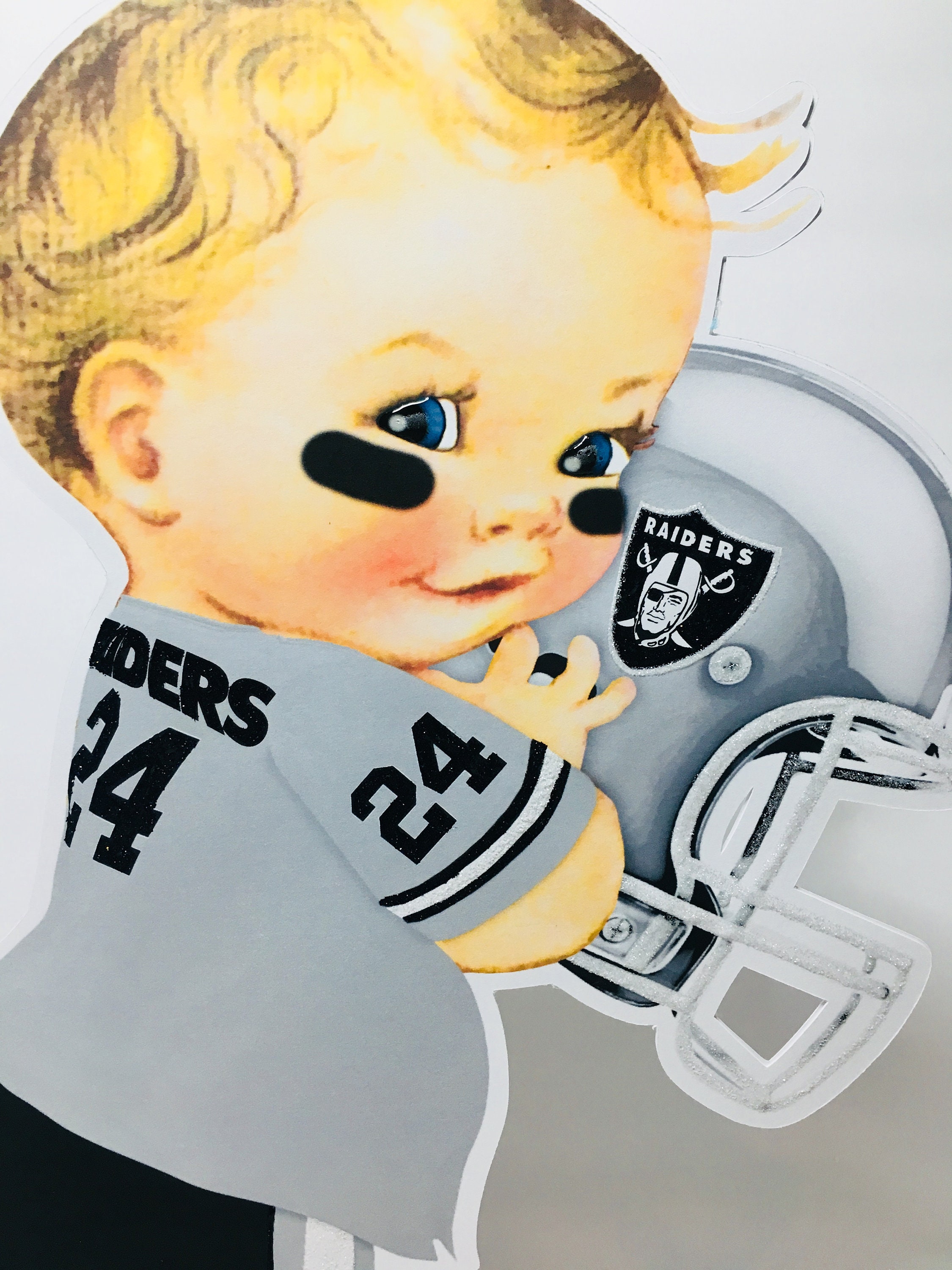 Raiders Baby Shower Centerpiece Football Birthday Party | Etsy