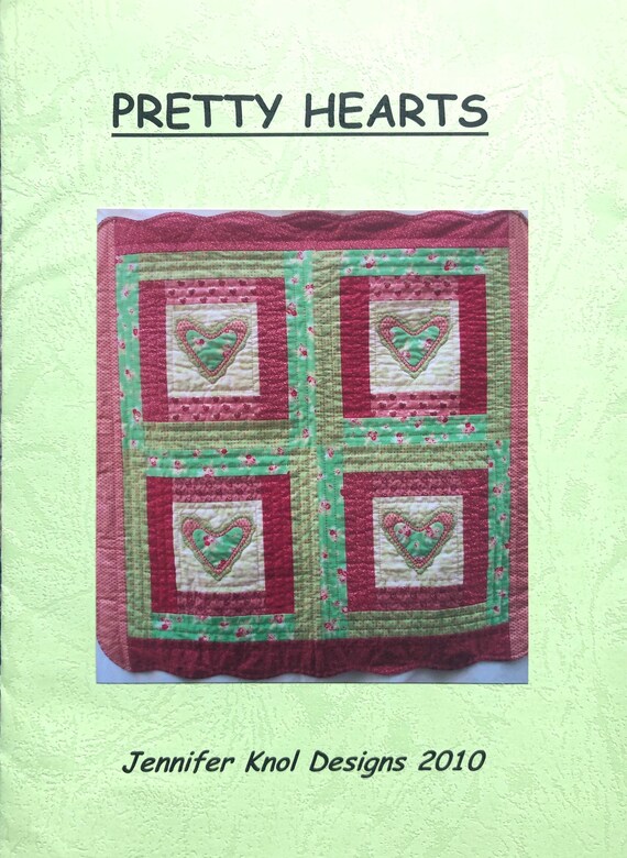 Jennifer Knol Designs QUILT PATTERN Pretty Hearts Rare - Etsy