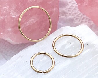 Sterling silver helix hoop 6mm 18g cartilage earring 8mm | Etsy