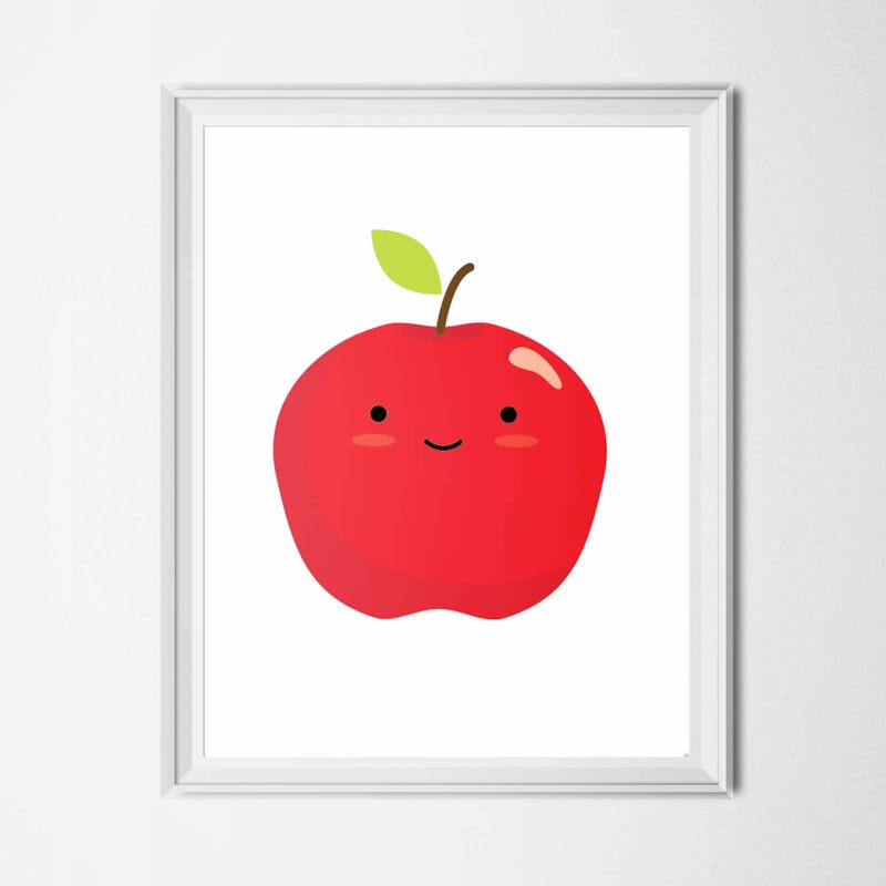 Apple Print - Etsy