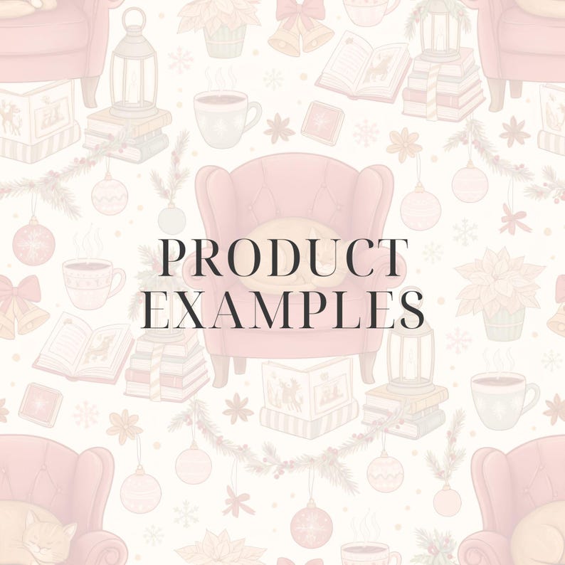 Cat Christmas Pattern Digital Download, Cozy Seamless Design for ...