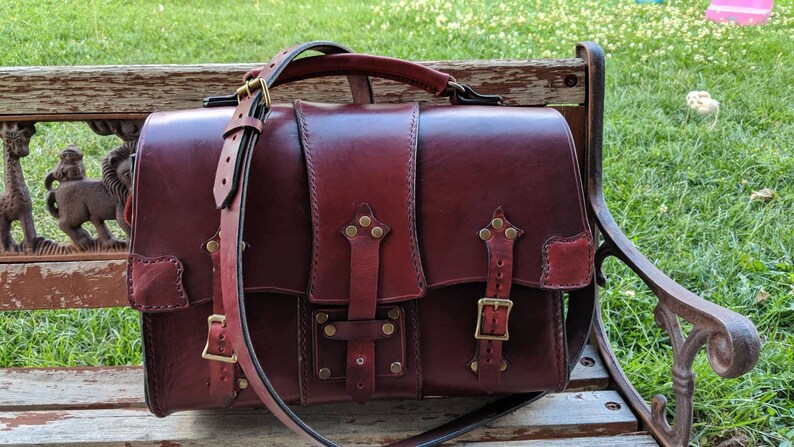 Dieselpunk.ro Witch Doctor Leather Satchel Bag - Etsy