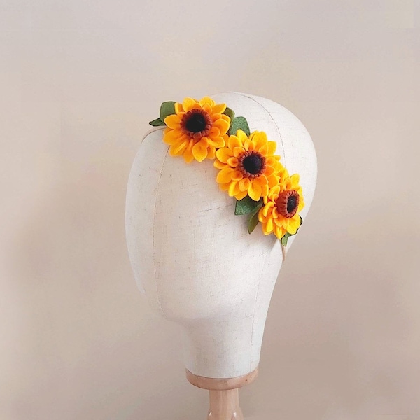 Sunflower Headband - Etsy