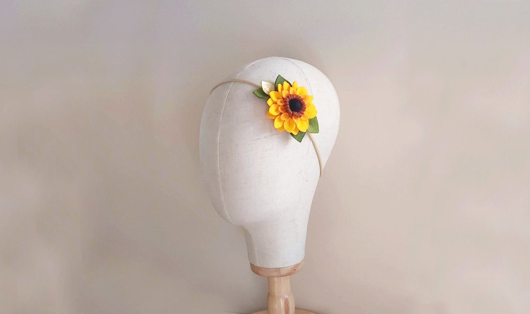 Baby Sunflower Headband: Wool Felt Autumn Flower Crown - Etsy