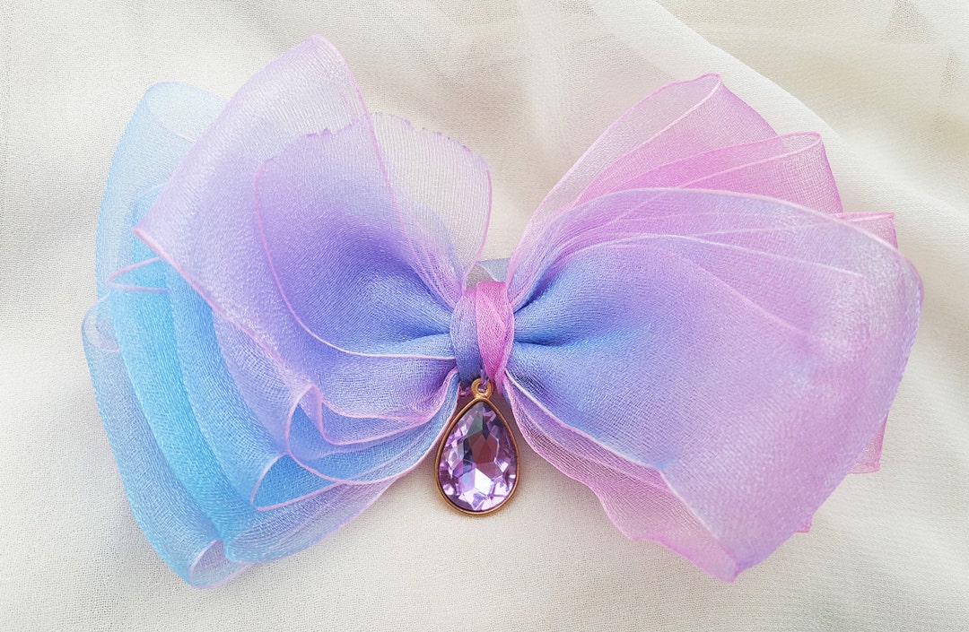 Pink and Blue Baby Headband, Sky Blue Hair Bow, Ombre Ribbon Bow ...