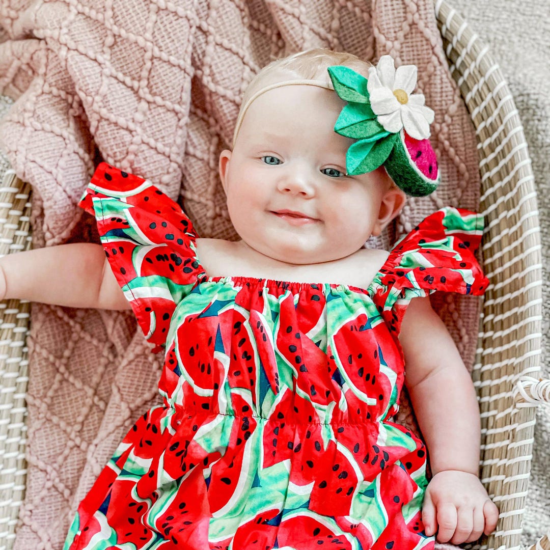 Watermelon Headband, Watermelon Hair Bow, Watermelon First Birthday ...