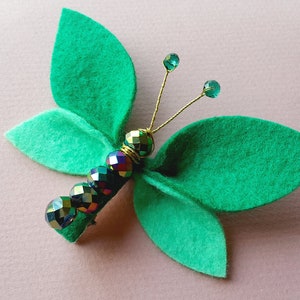 Emerald Green Firefly, Butterfly Hair Clip, Butterfly Wings, Butterfly ...