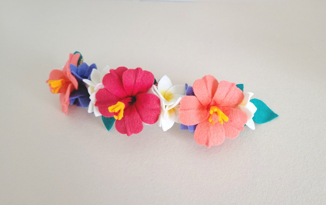 Hibiscus Tropical Flower Crown, Moana First Birthday Headpiece ...