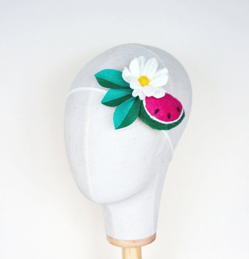 Watermelon Headband, Watermelon Hair Bow, Watermelon First Birthday ...