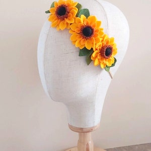 Baby Sunflower Headband, Fall Sunflower Crown, Sunflower Headpiece ...