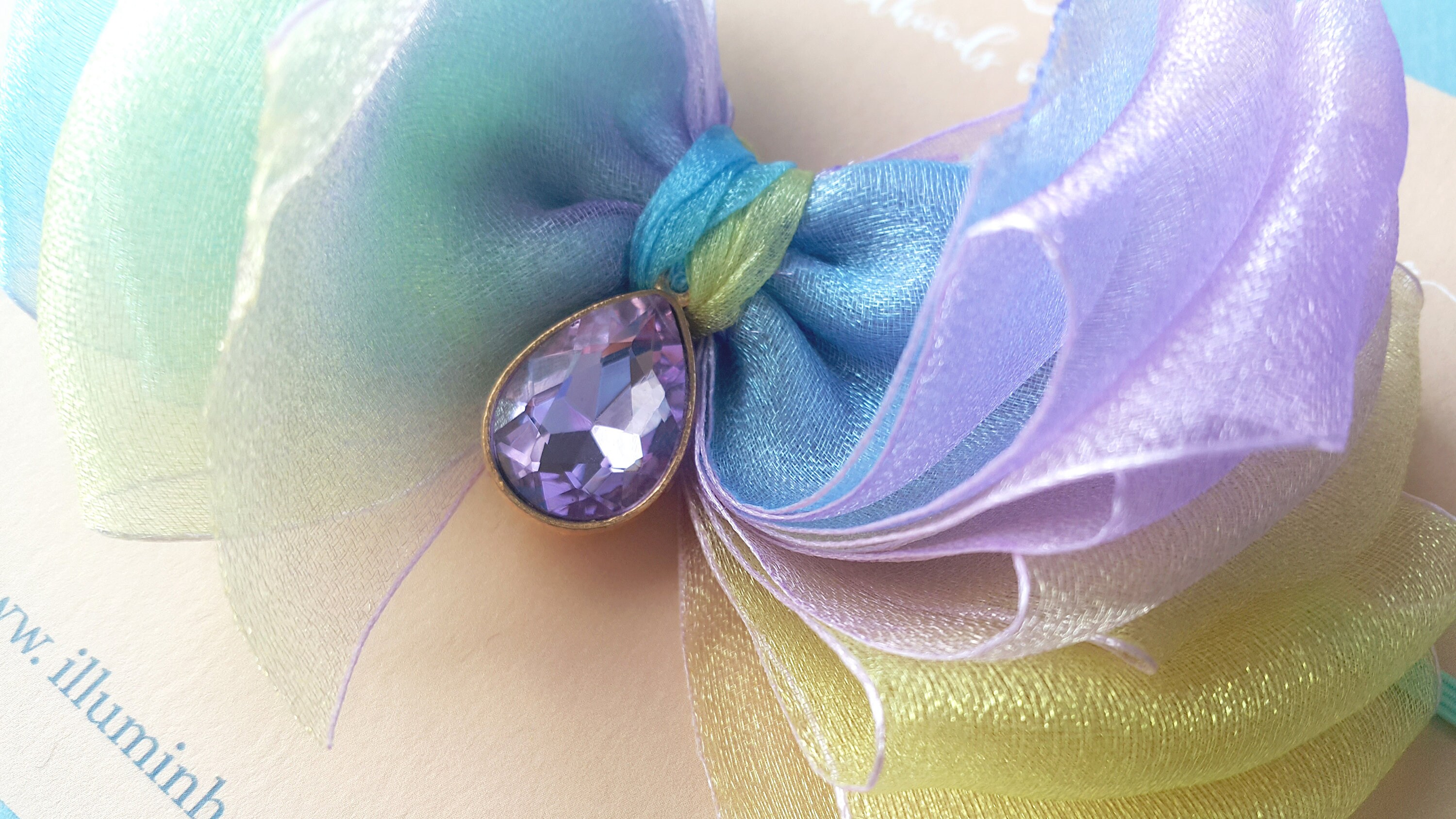 Pastel Rainbow Headband Rainbow Hair Bow Ombre Ribbon - Etsy