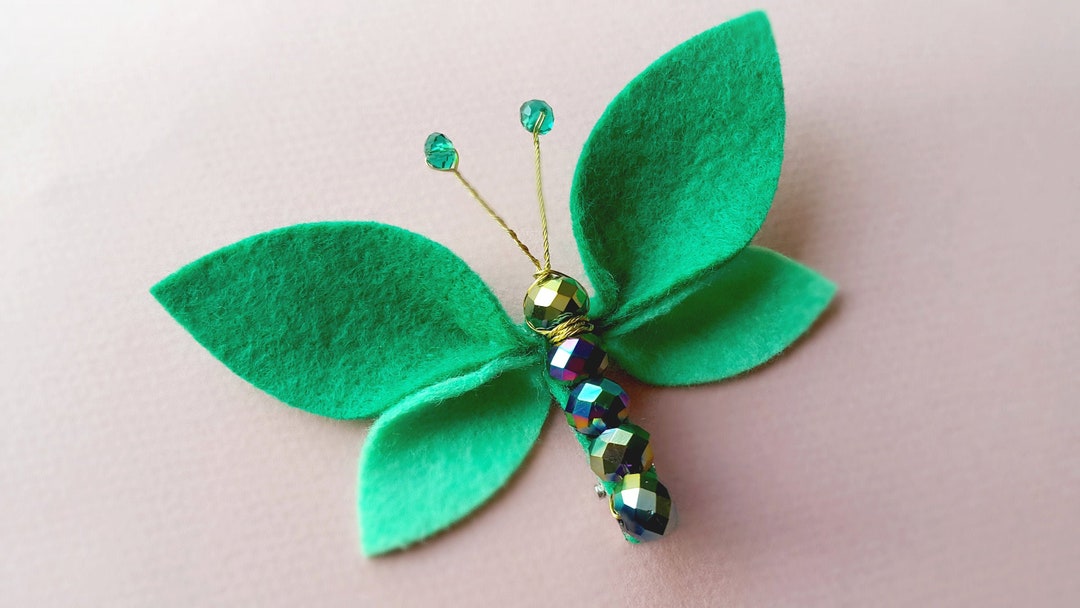 Emerald Green Firefly, Butterfly Hair Clip, Butterfly Wings, Butterfly ...