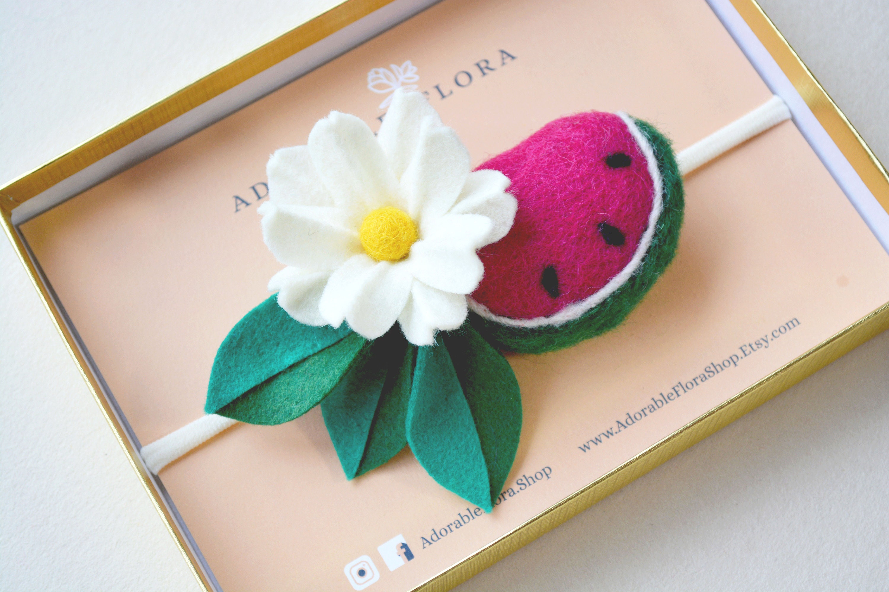 Watermelon Headband, Watermelon Hair Bow, Watermelon First Birthday ...
