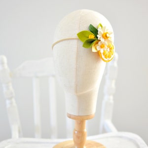 Lemon Headband, Lemon Hair Bow, Lemon Hair Clip, Tropical Headband ...