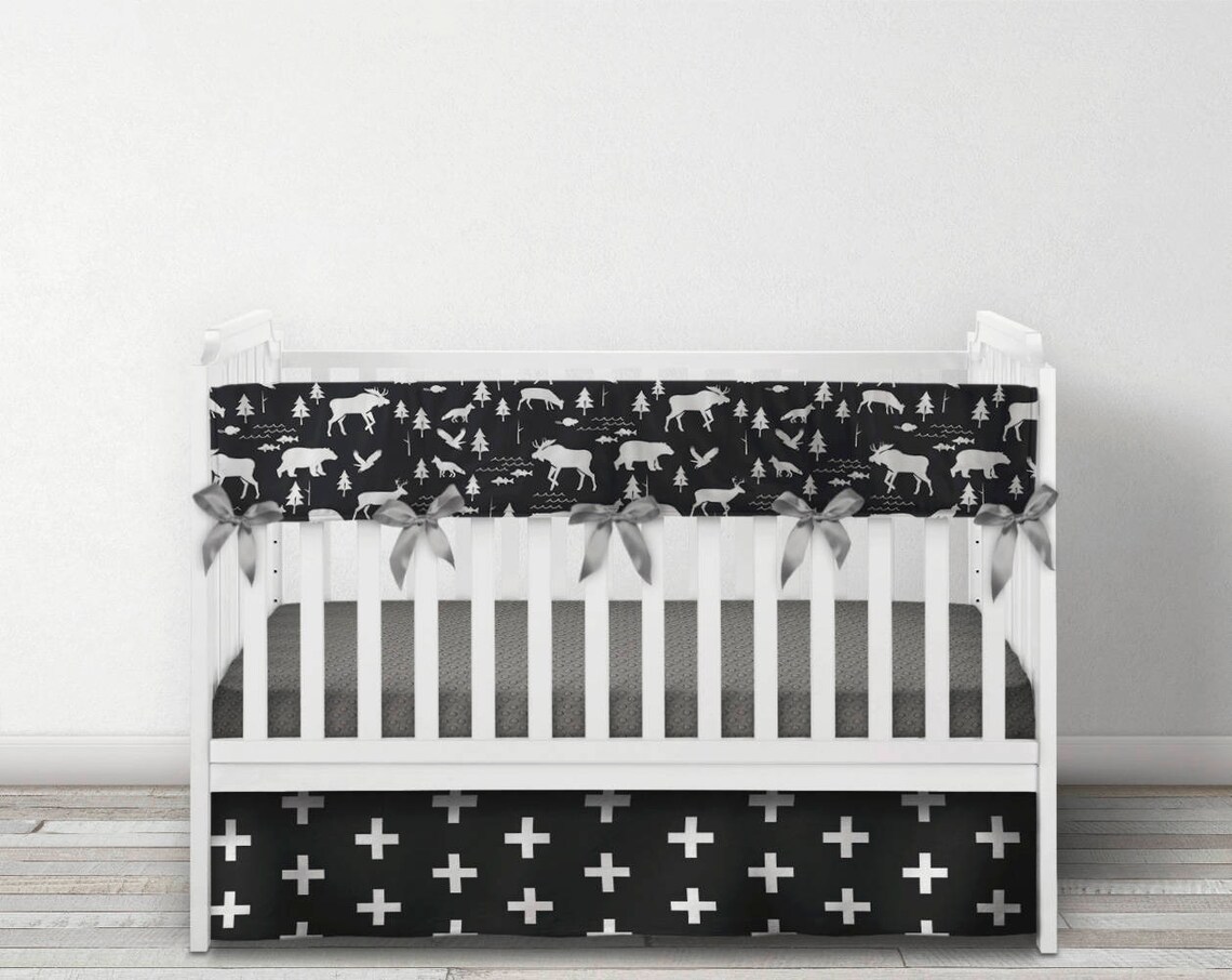 Crib Rail Cover Crib Rail Protector Woodland Crib Rail | Etsy