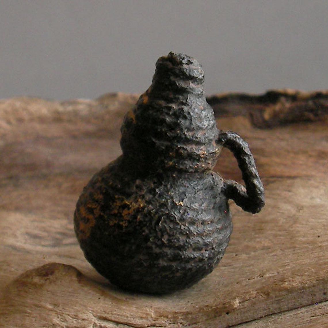 Vintage Old Calabash or Nam Tao Thai Amulet Pendant Anti Fire & Black ...