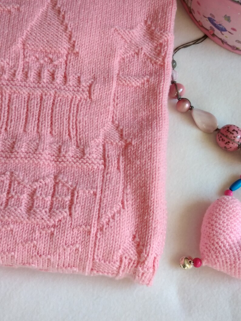 Knitted Princess Baby Blanket, Pink Castle Princess - Etsy