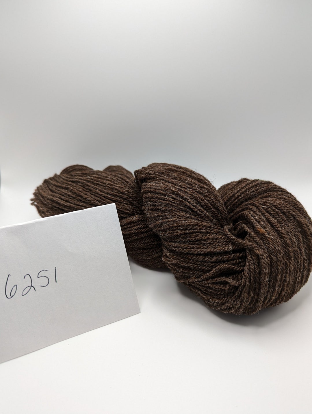 Natural Undyed, Dark Brown Heathered Wool Yarn, 3 Ply DK Weight ...