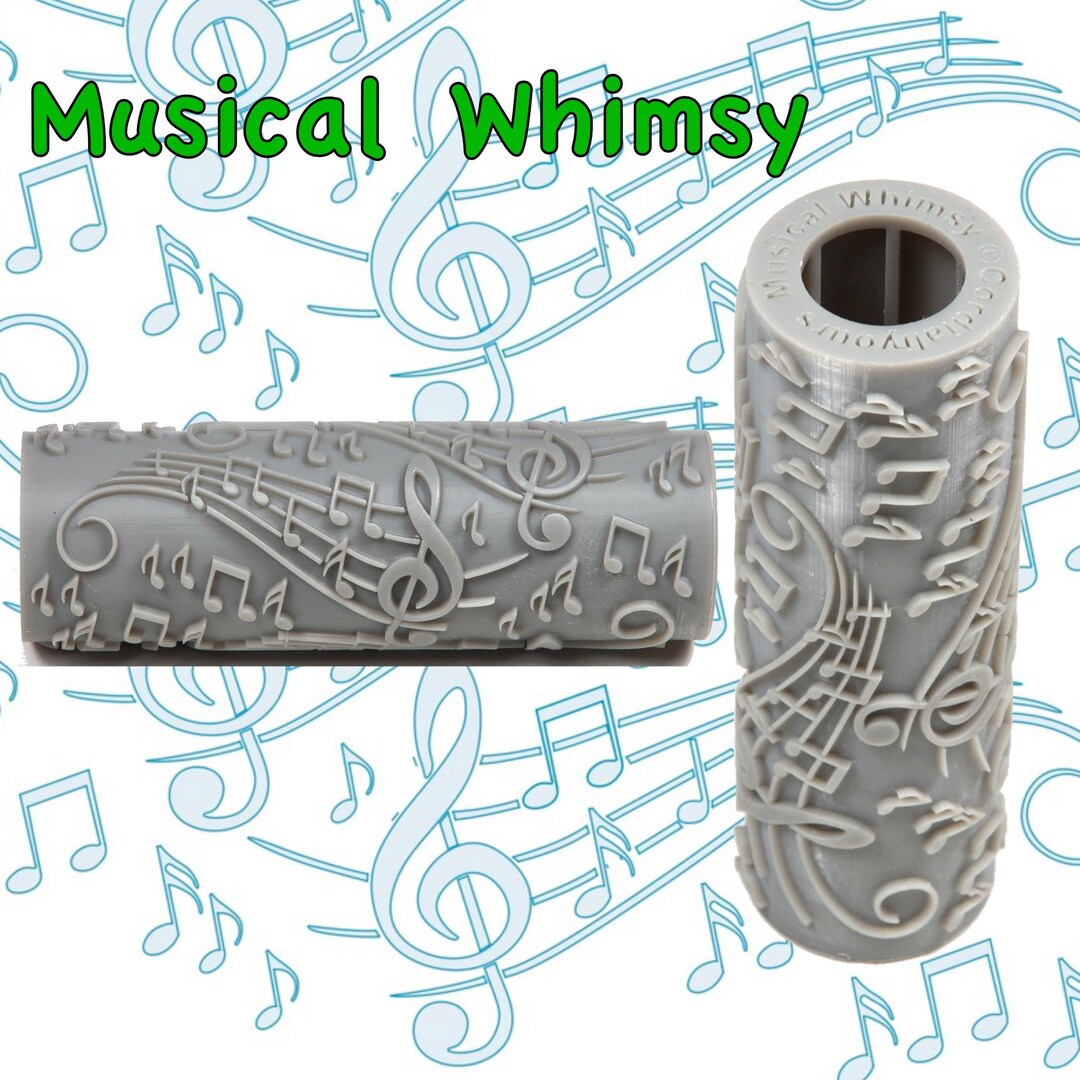 Clay Impression Roller - Musical Whimsy Polymer Clay Impression Roller ...