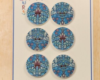 William Morris Buttons - Etsy