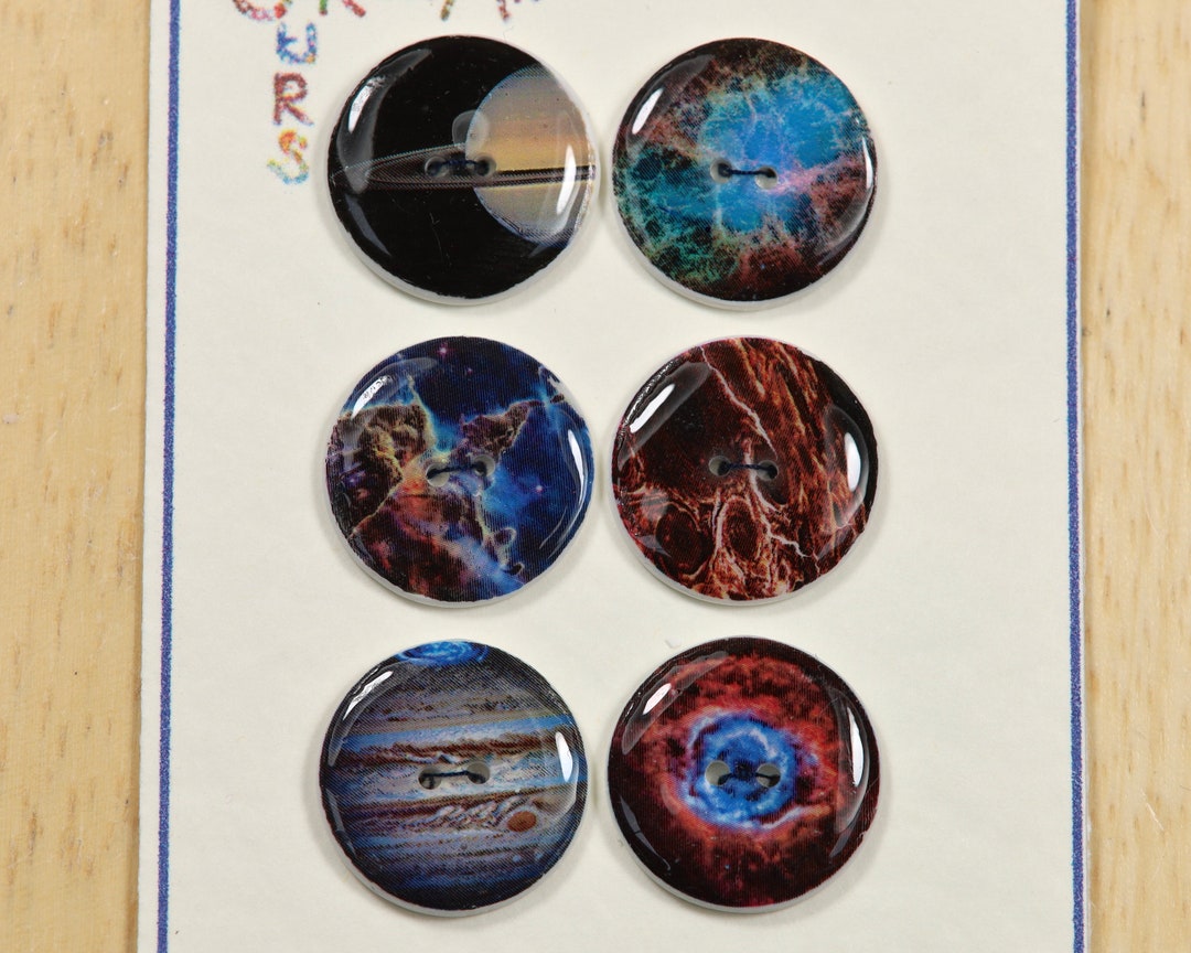 Astronomy Buttons in Polymer Clay. Planet and Nebulae Buttons. Custom ...