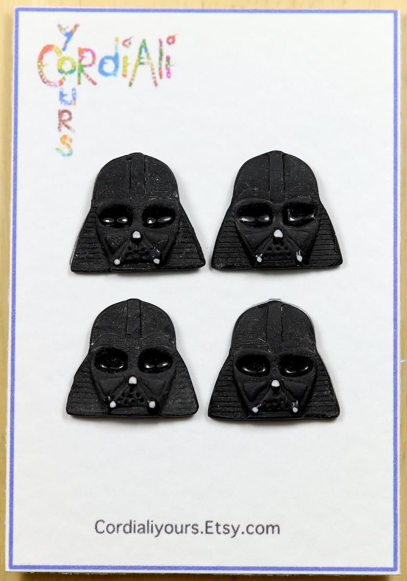 Star Wars Darth Vader 4 X Buttons With Shank. Set of 4 Star - Etsy