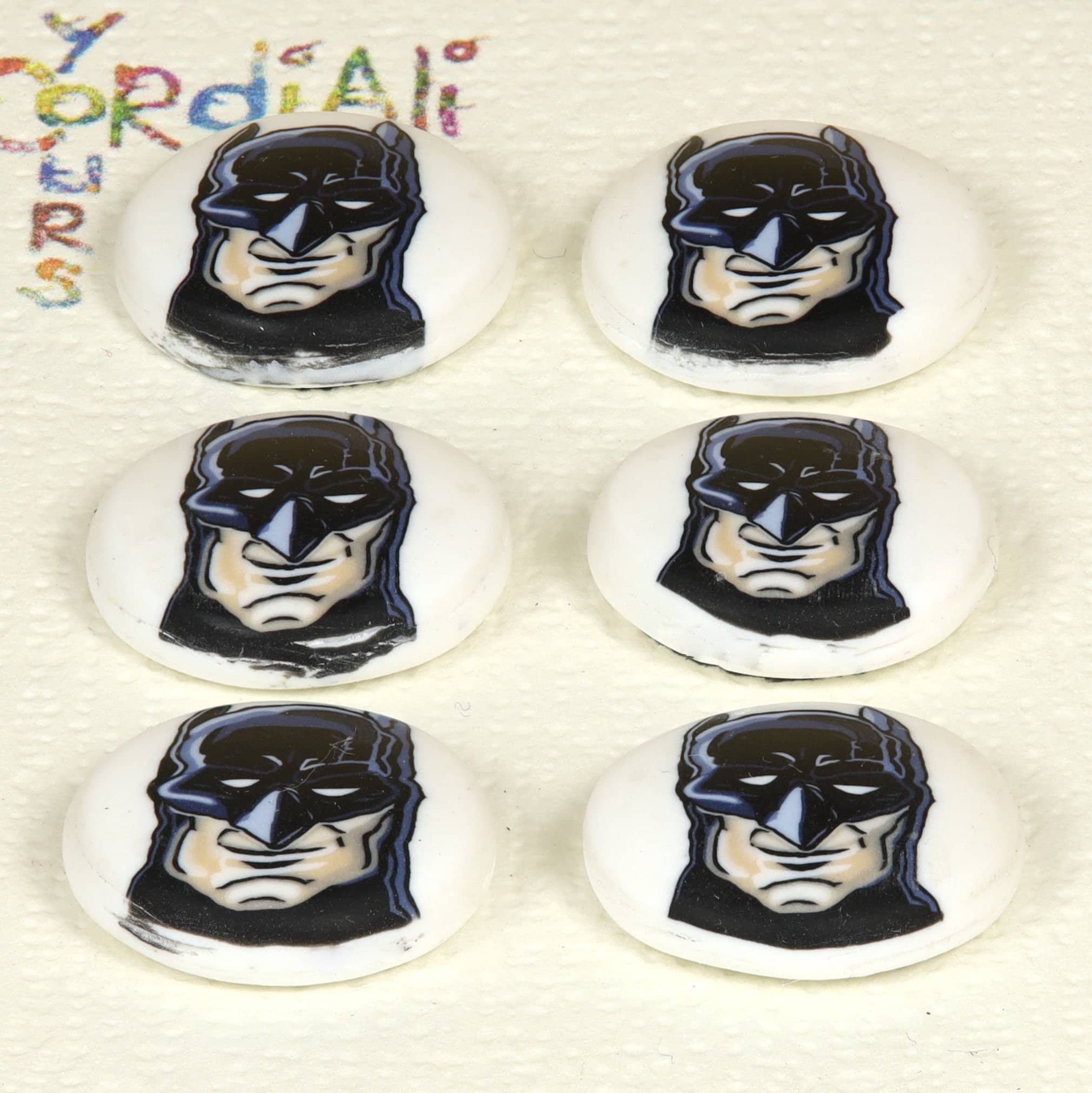 Batman Buttons x 6 with Shank. Superhero buttons in polymer | Etsy