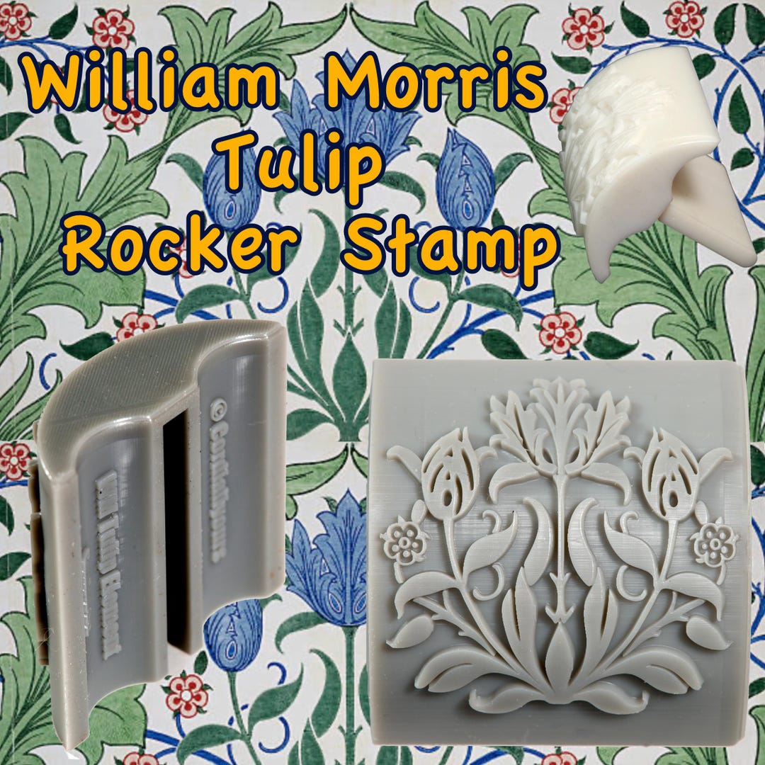Polymer Clay Stamp William Morris Elements - Tulip - Etsy